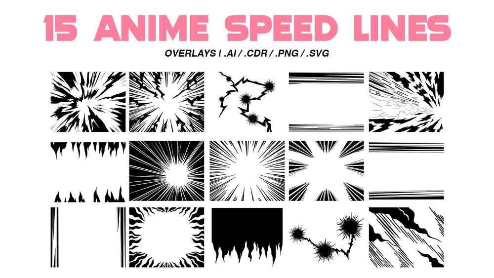 Anime Speed Lines Overlays Pack
