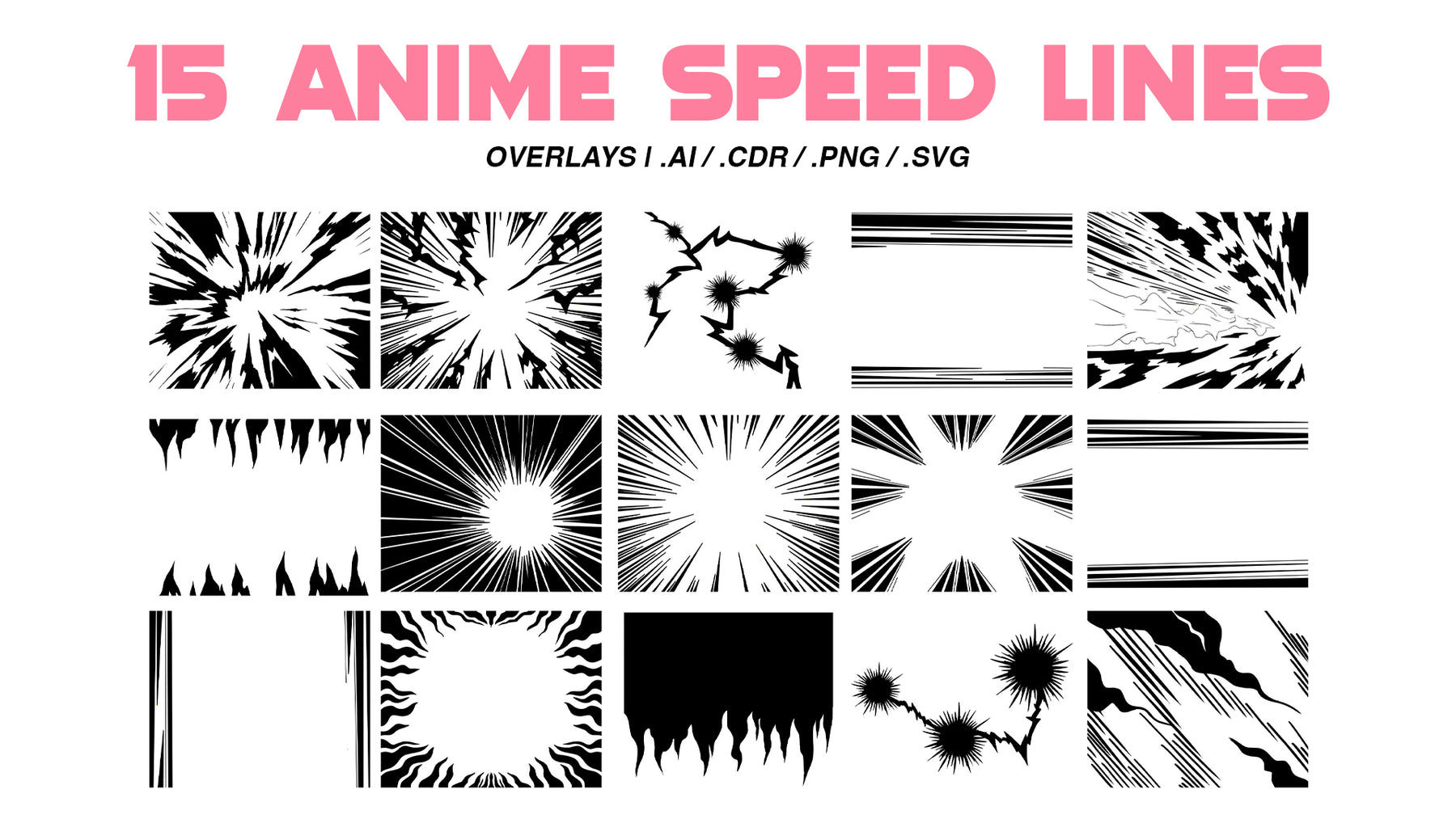 Anime Speed Lines Overlays Pack